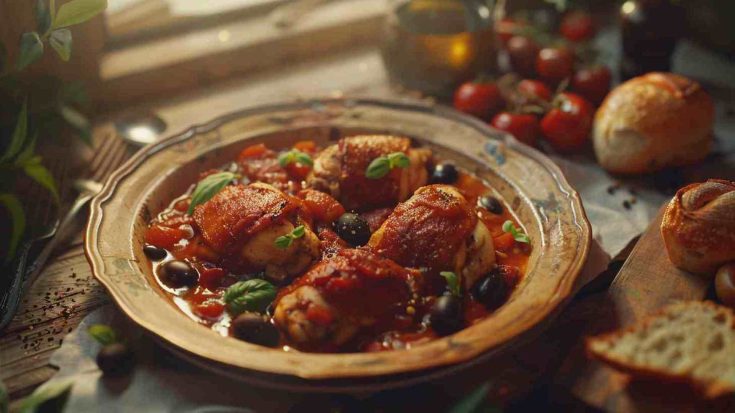 Chicken Cacciatore with Tomatoes and Olives
