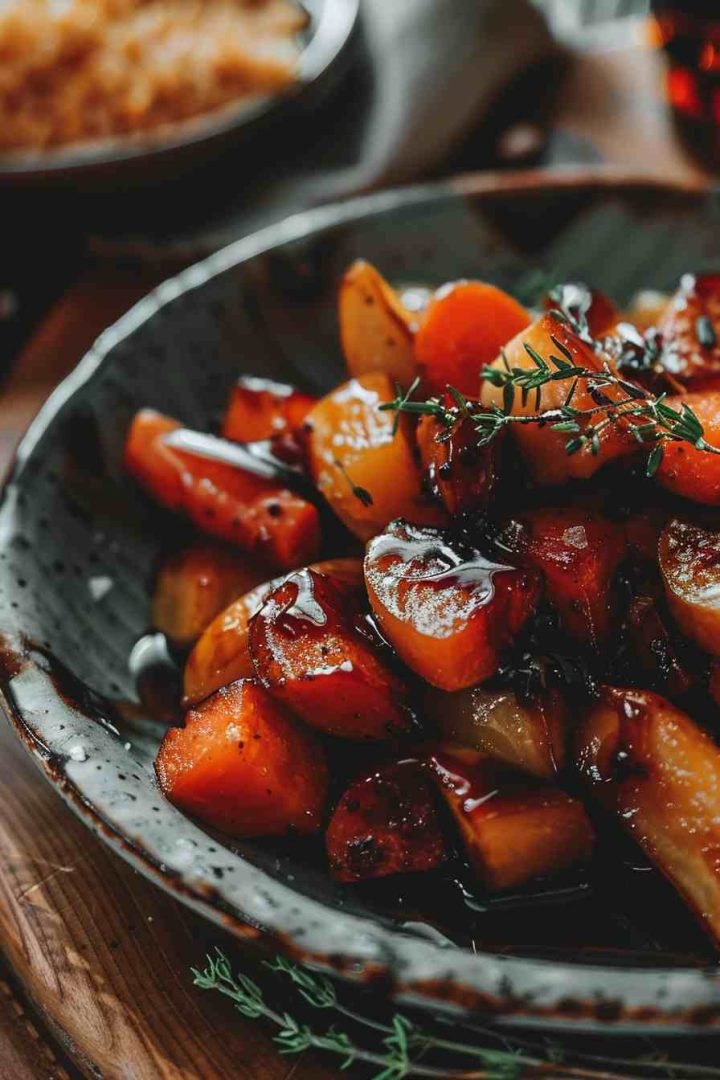 Honey Balsamic Glazed Root Vegetables