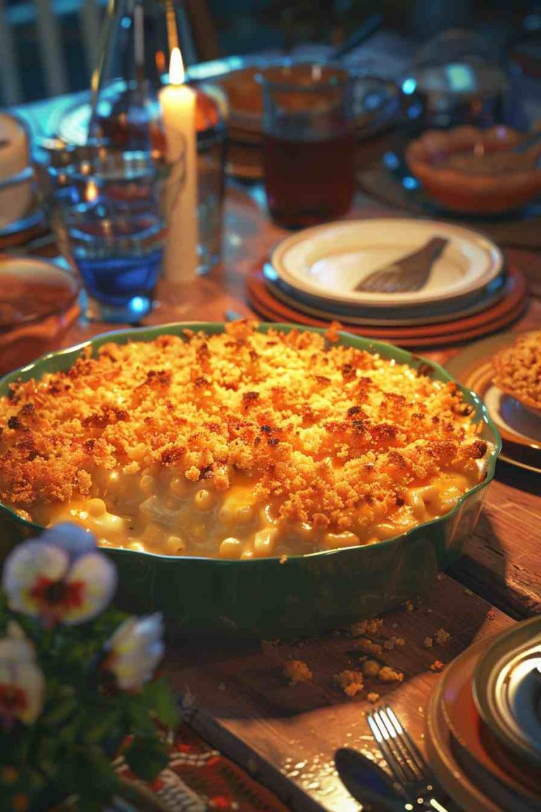 Baked Mac and Cheese with a Crunchy Topping