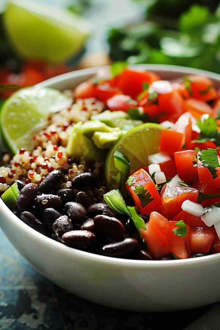 Quinoa Black Bean Bowl with Salsa