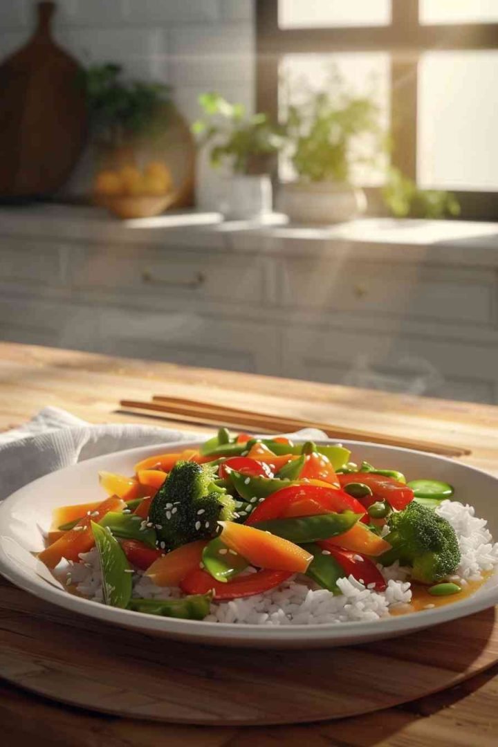 30-Minute Vegetable Stir-Fry with Rice