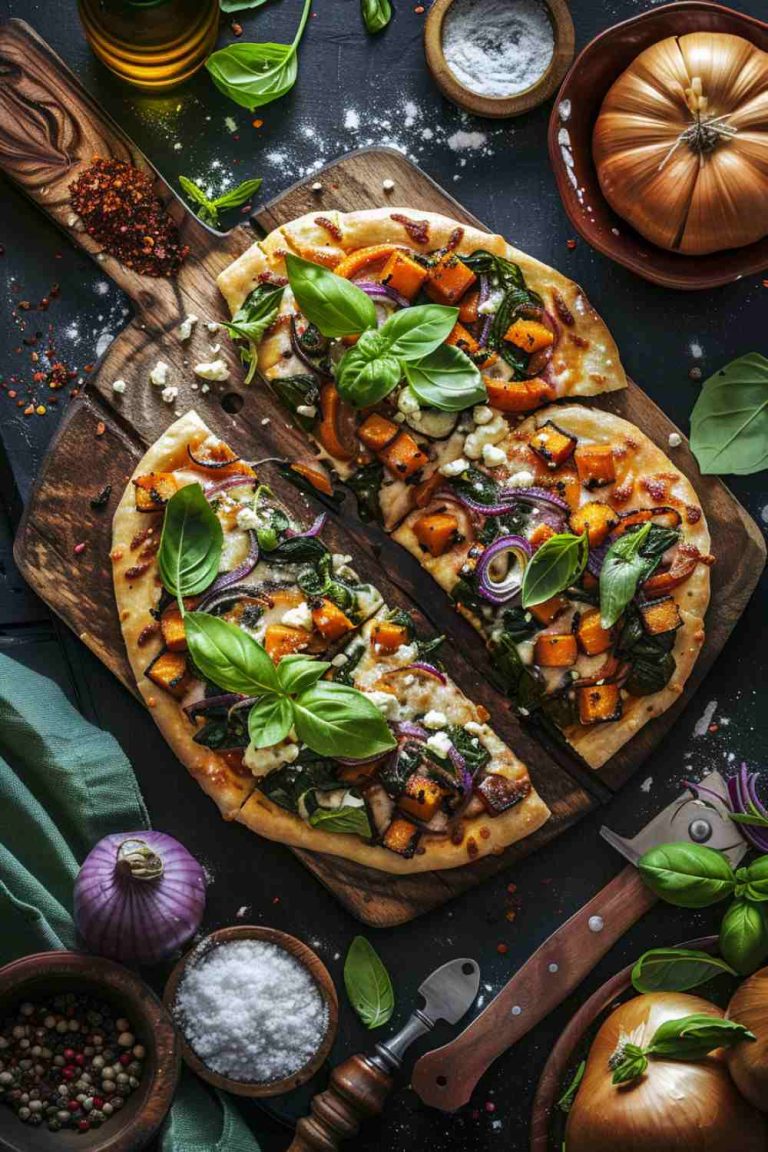 Roasted Veggie Flatbread Pizza