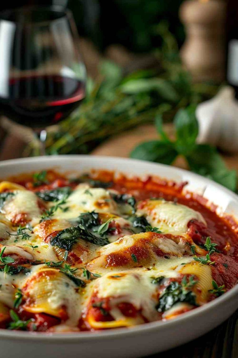 Spinach and Ricotta Stuffed Shells