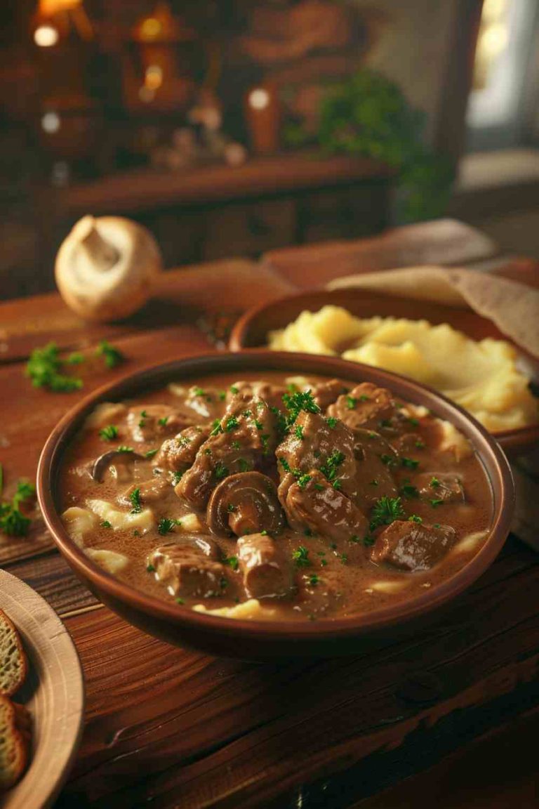 Mushroom And Beef Stroganoff