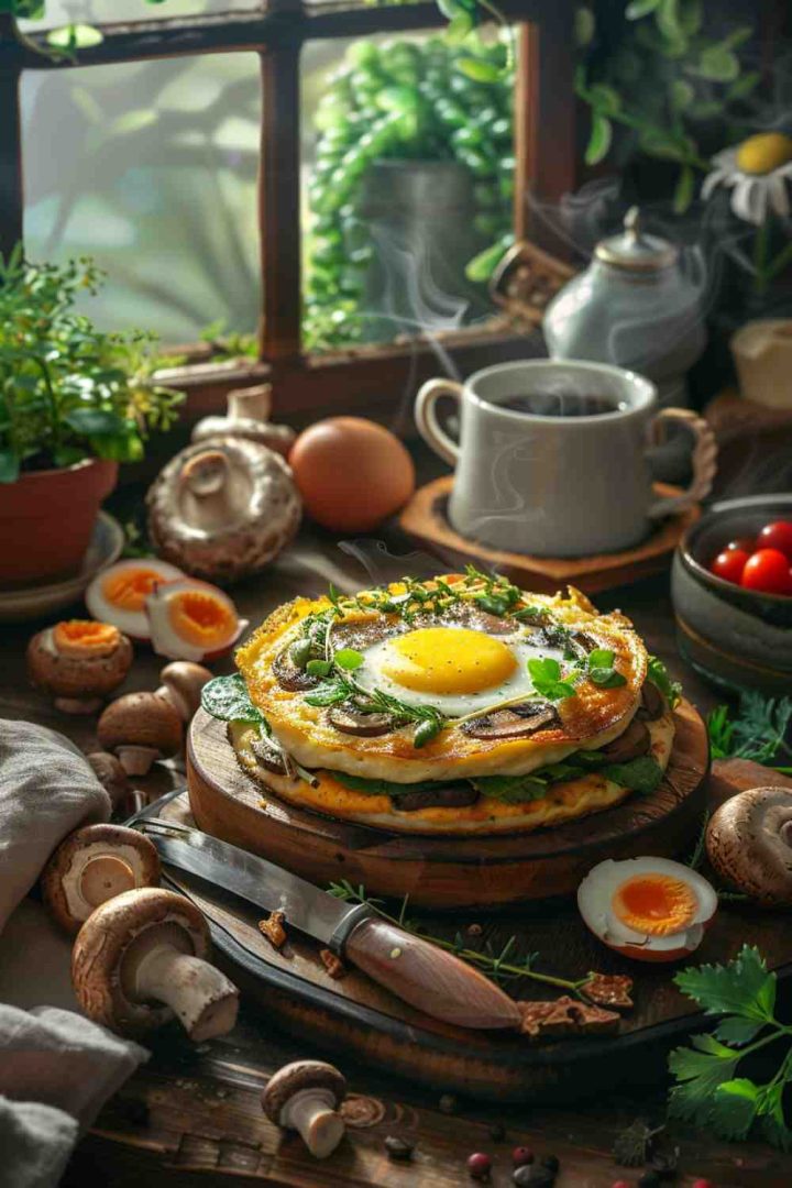 Wild Mushroom Fancy Omelette