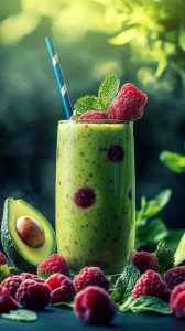 Avocado Raspberry Smoothie