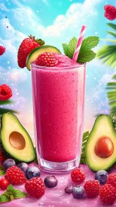 Avocado Raspberry Smoothie