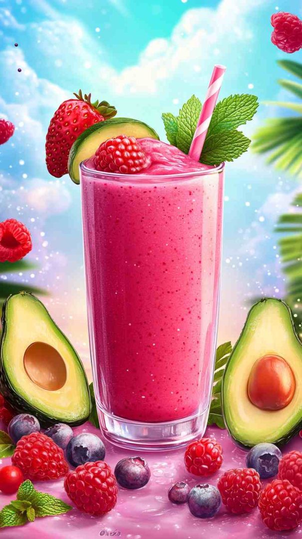 Avocado Raspberry Smoothie
