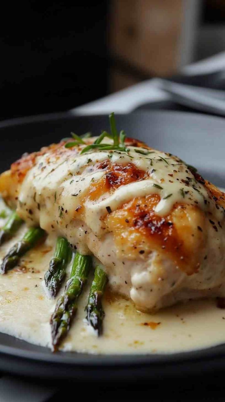 Cheesy Asparagus Stuffed Chicken