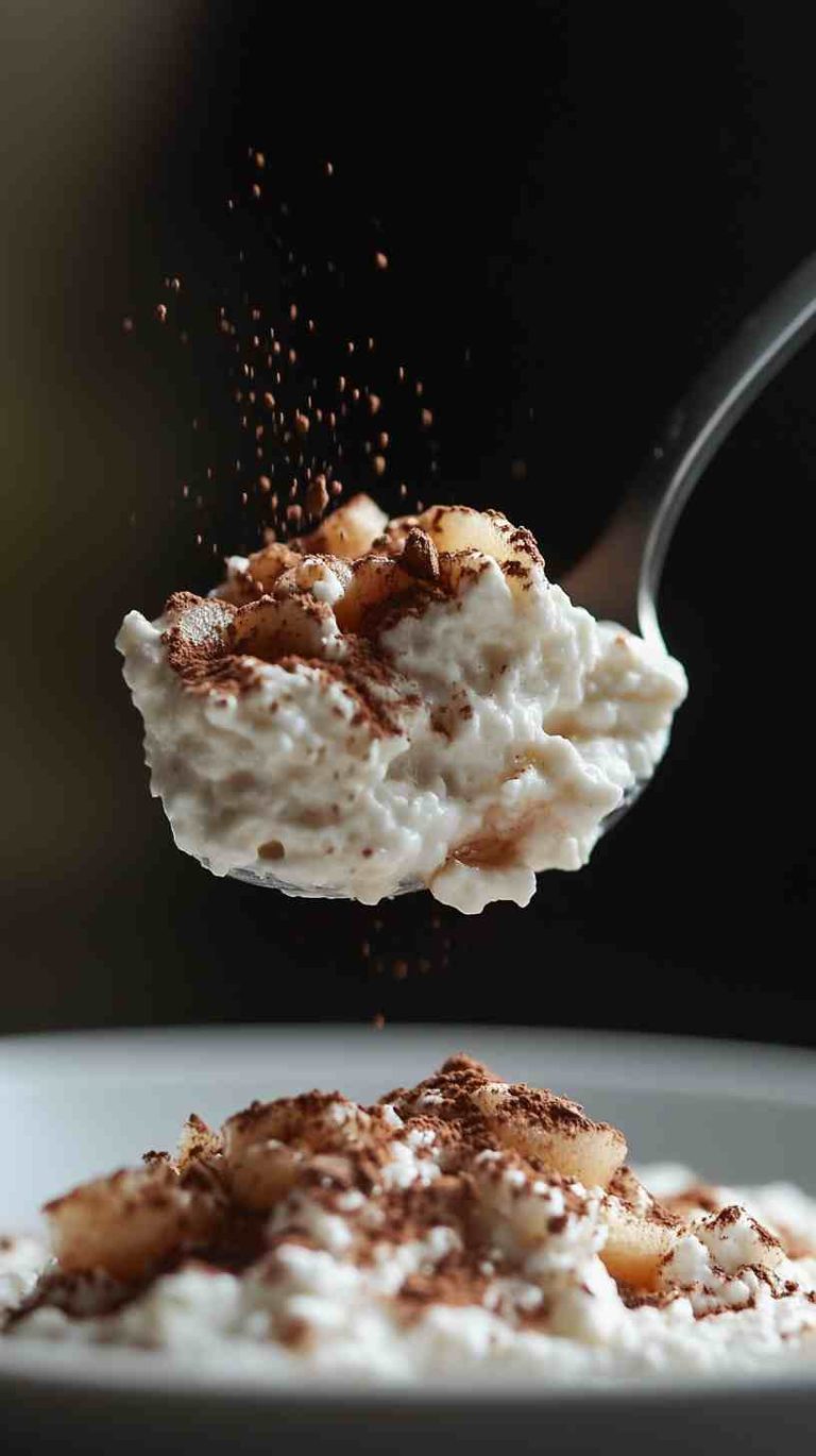 Chopped Apple with Cottage Cheese and Cinnamon