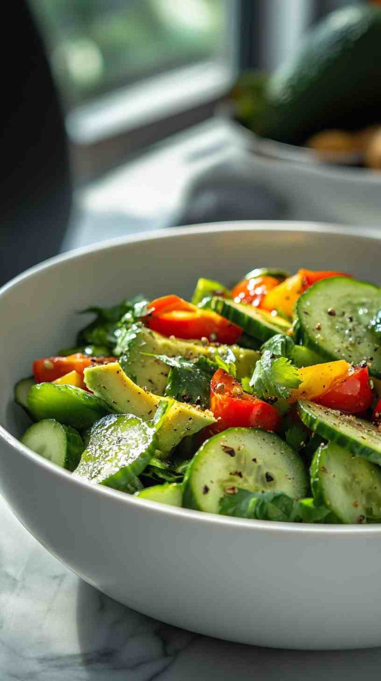 Columbia House Chilled Avocado and Cucumber Salad