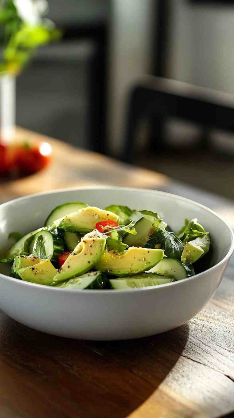 Columbia House Chilled Avocado and Cucumber Salad