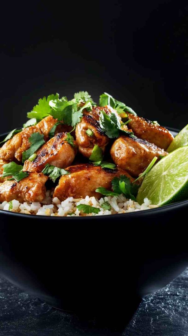 High-Calorie Muscle-Building Chicken and Rice Bowl