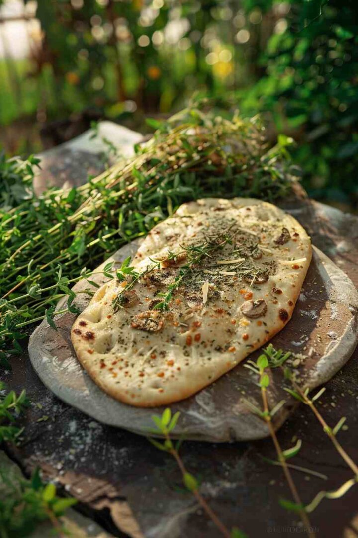 Herbed Big Mushroom Flatbread
