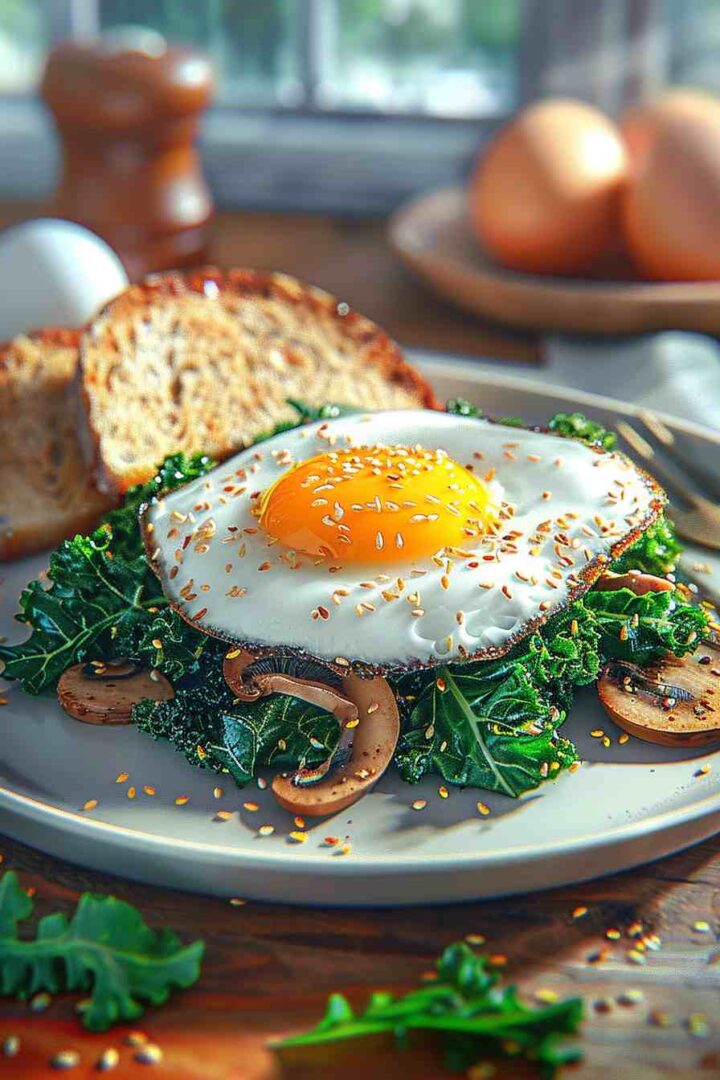 Mushroom and Kale Breakfast Stir-Fry