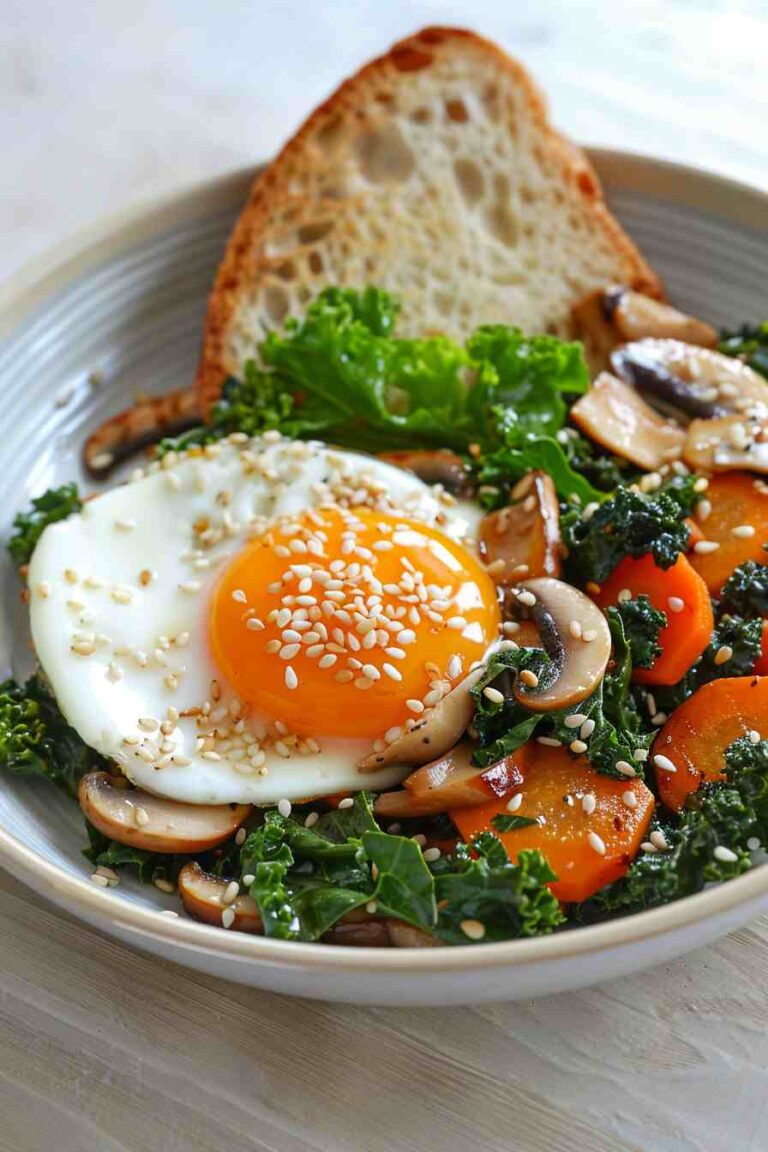 Mushroom and Kale Breakfast Stir-Fry