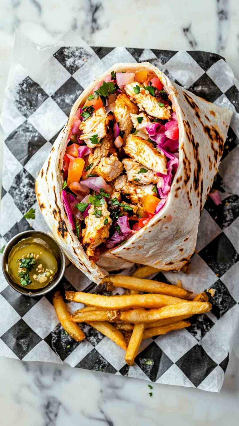 Spicy Chicken Shawarma Wrap