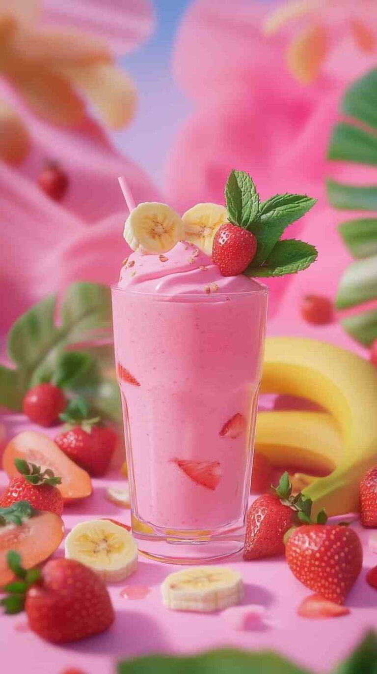 Chilled Strawberry Banana Refresh Smoothie