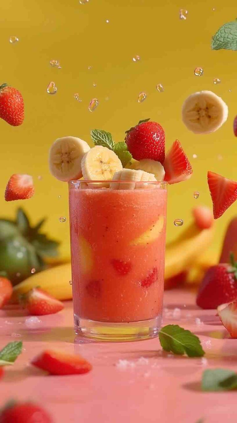 Chilled Strawberry Banana Refresh Smoothie