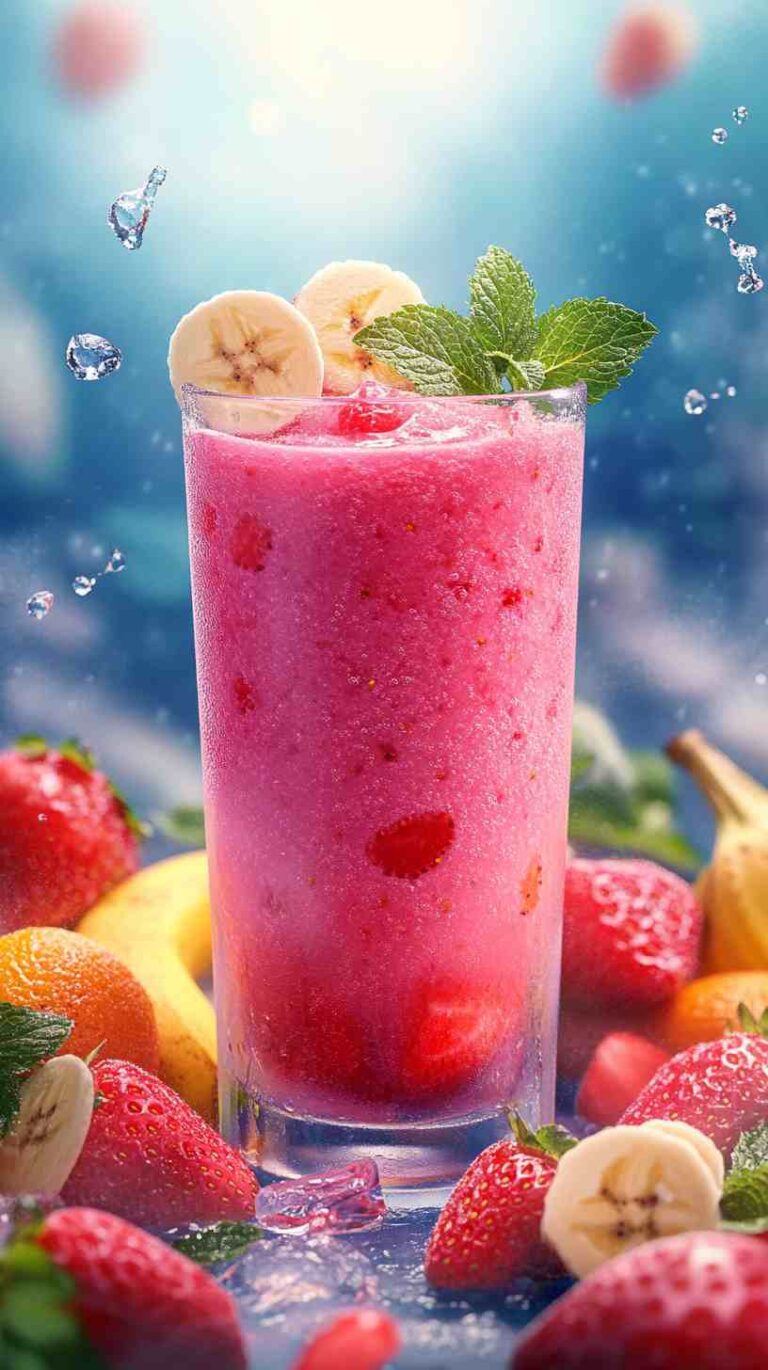 Chilled Strawberry Banana Refresh Smoothie