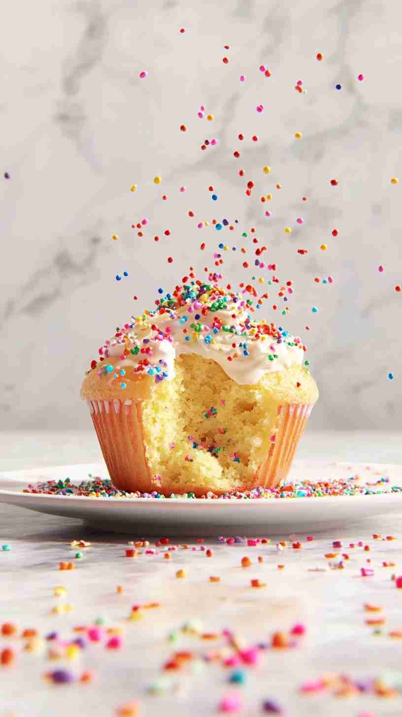 Yellow Cake Mix Funfetti Cupcakes