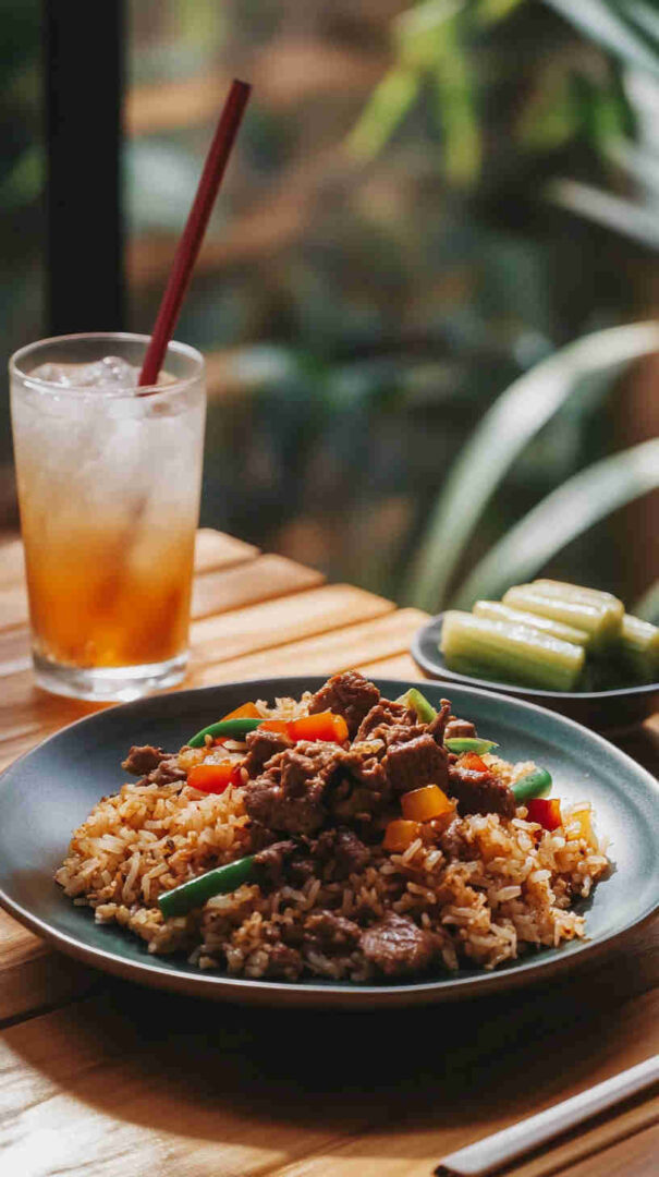Beef and Bell Pepper Fried Rice
