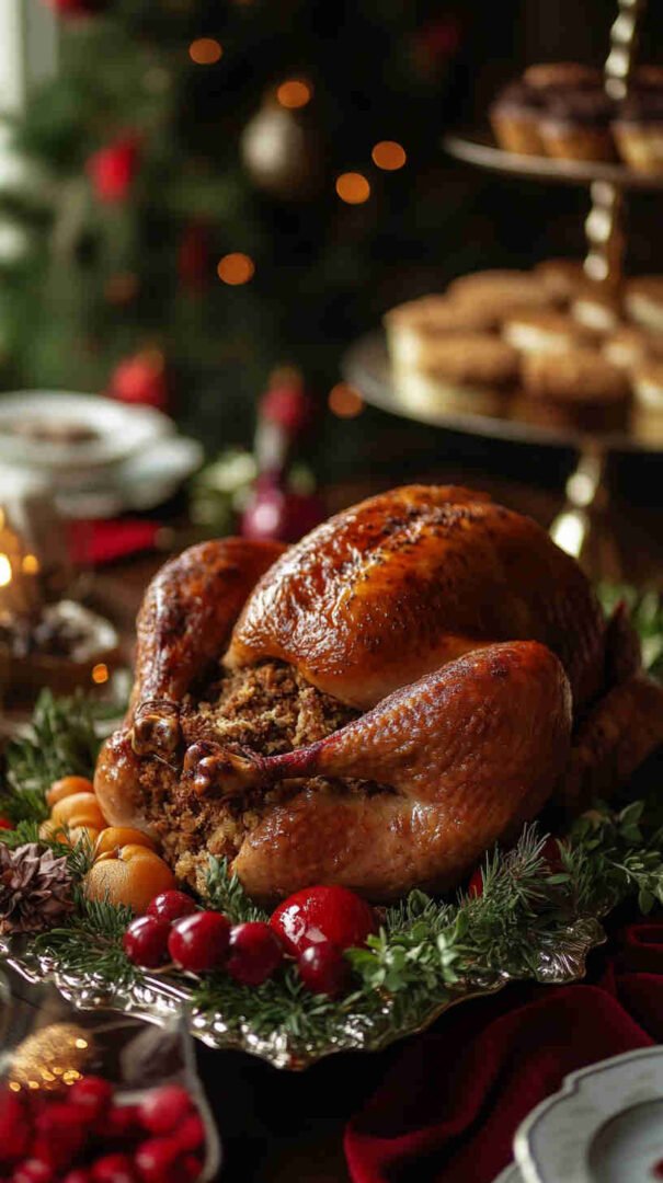 Italian Holiday Stuffed Turkey with Herbs Recipe