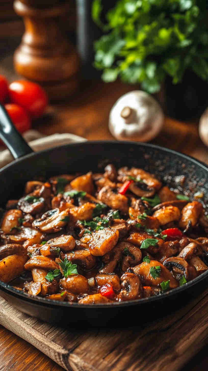 South African Peri-Peri Mushroom Skillet Recipe