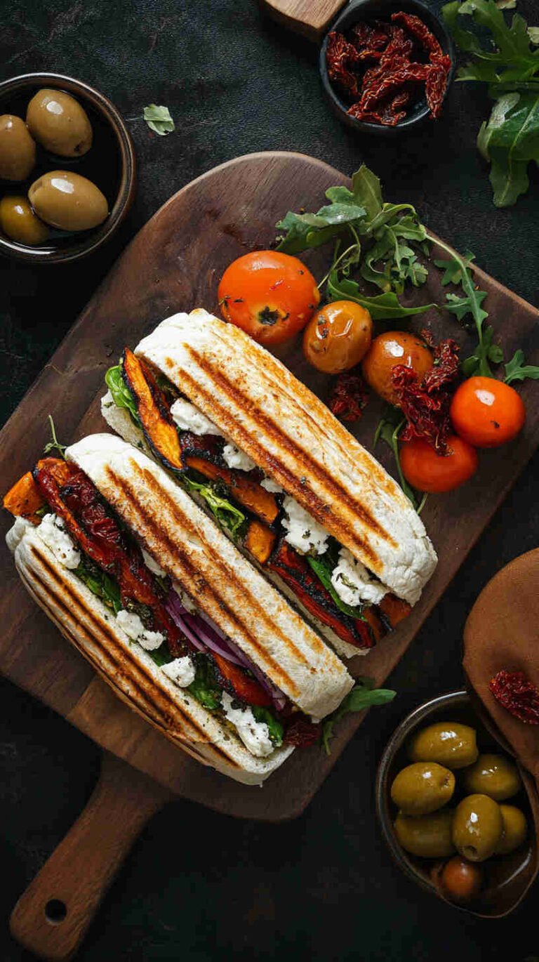 Grilled Veggie & Goat Cheese Sandwich