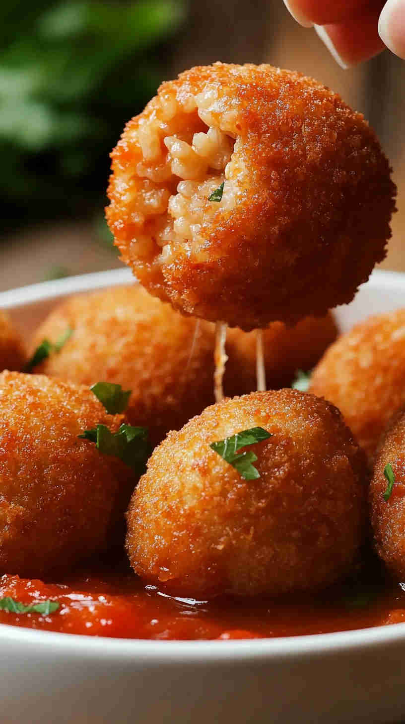 Italian Arancini (Rice Balls) Appetizer Recipe