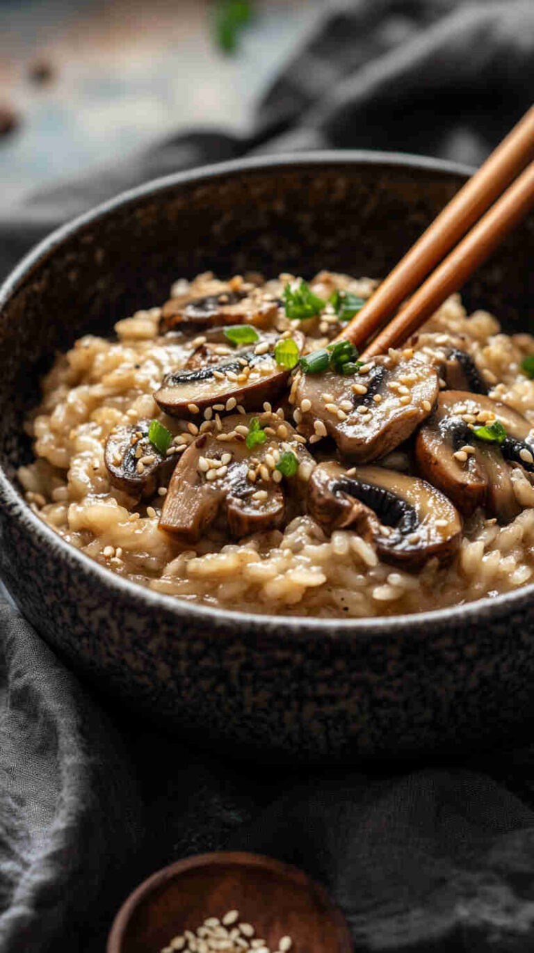 Italian-Japanese Miso Mushroom Risotto Recipe