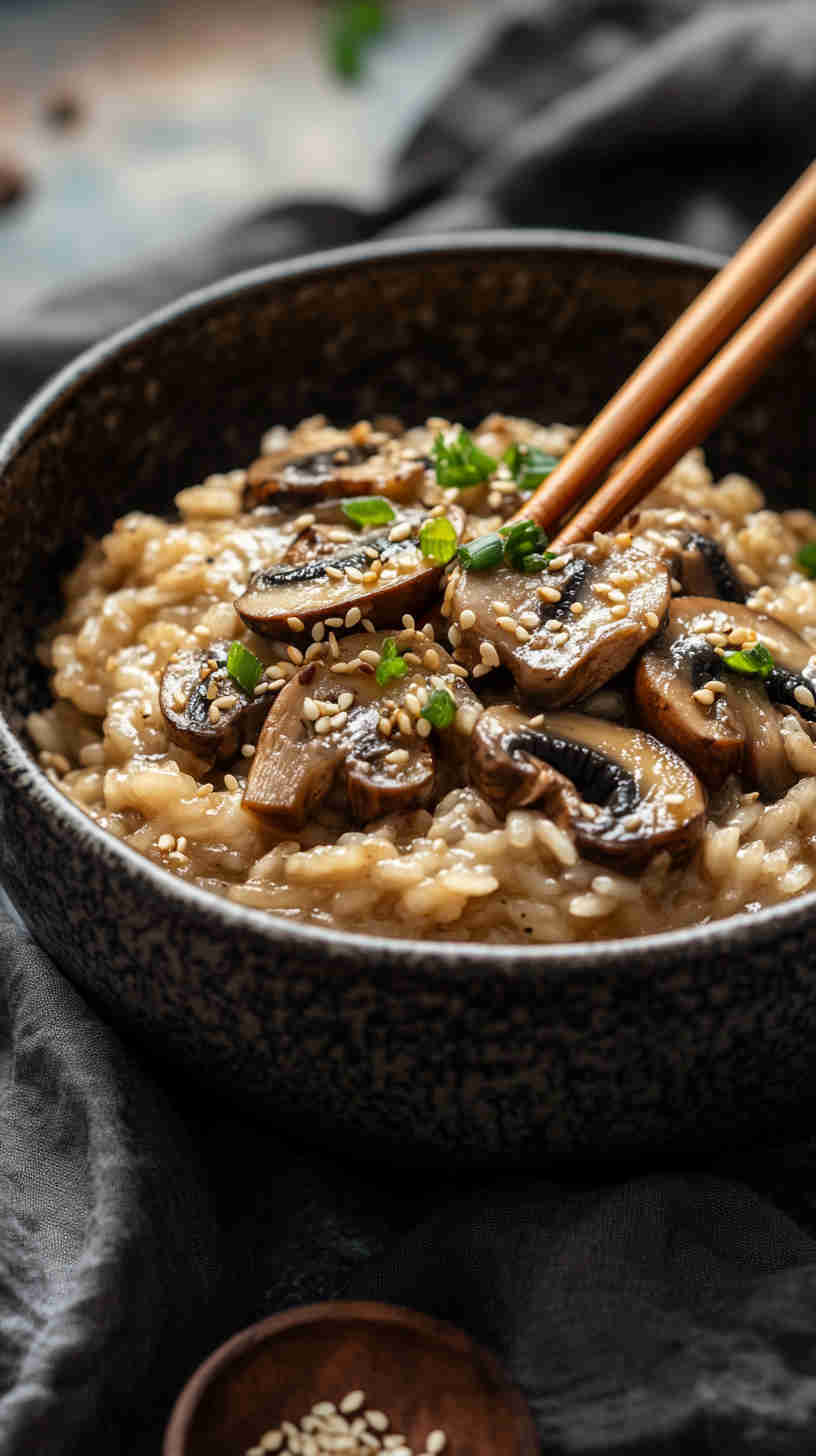 Italian-Japanese Miso Mushroom Risotto Recipe
