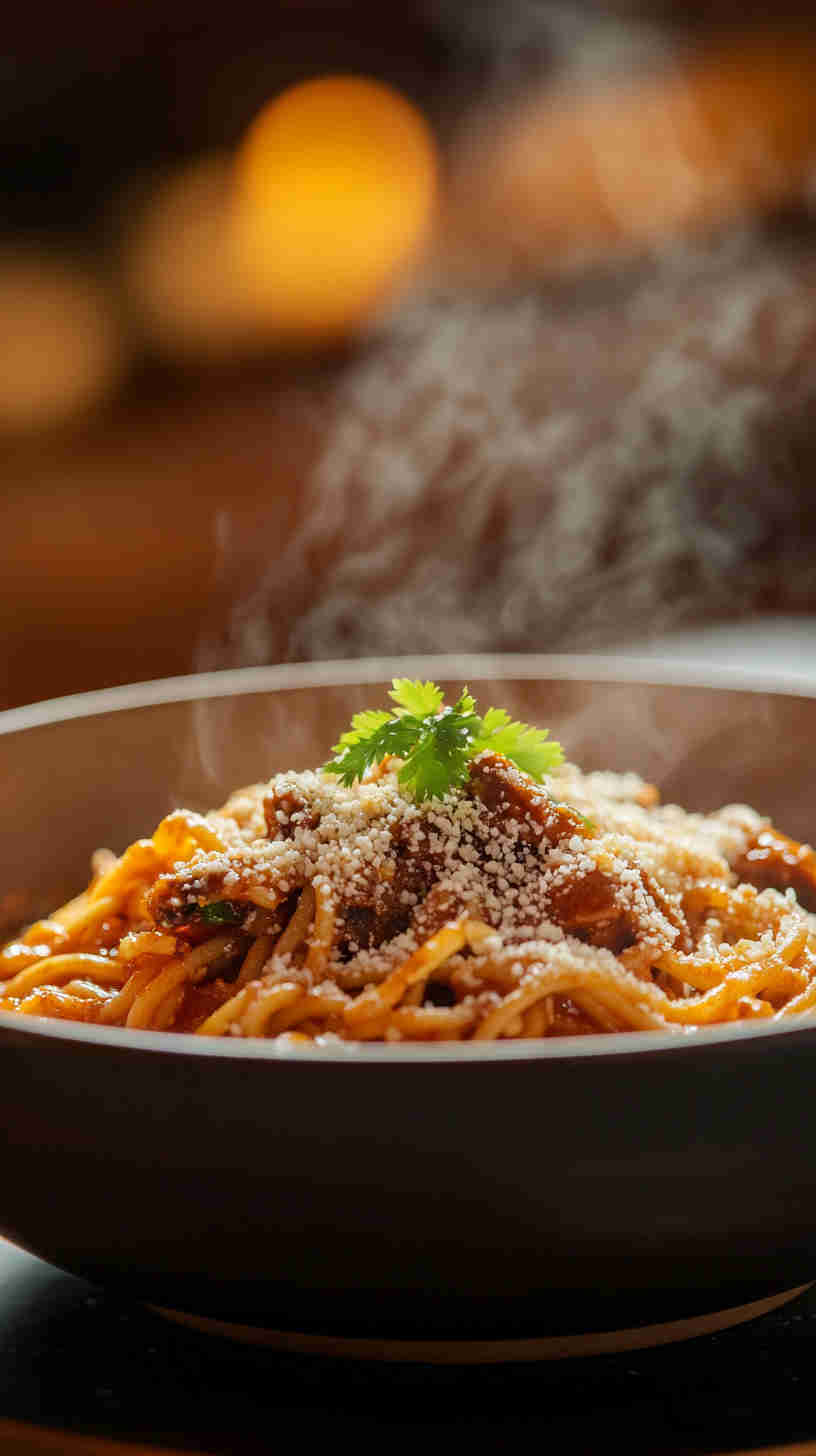 Italian-Korean BBQ Meatball Pasta Recipe