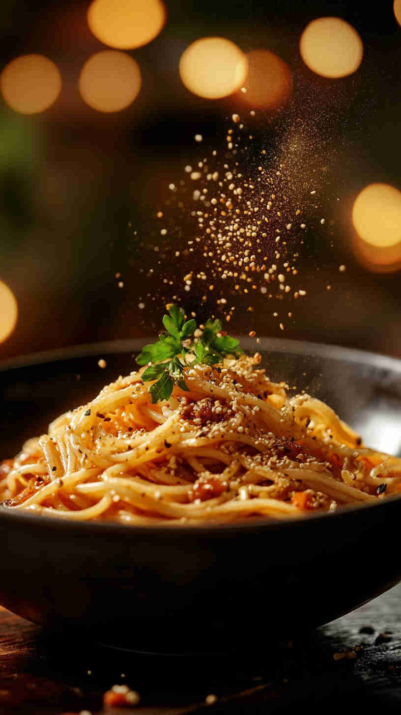 Italian-Korean BBQ Meatball Pasta Recipe