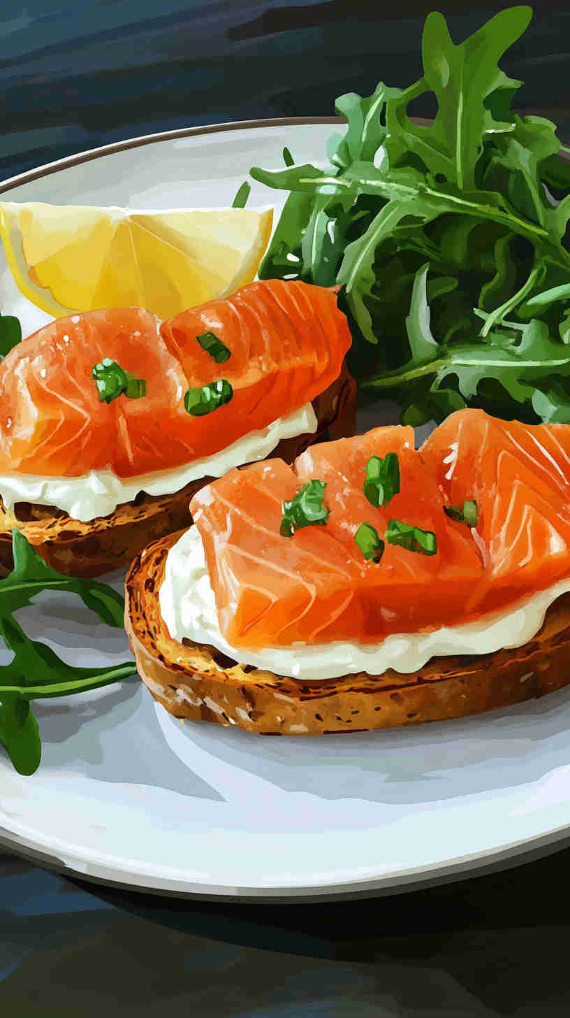 Smoked Salmon & Cream Cheese Toast