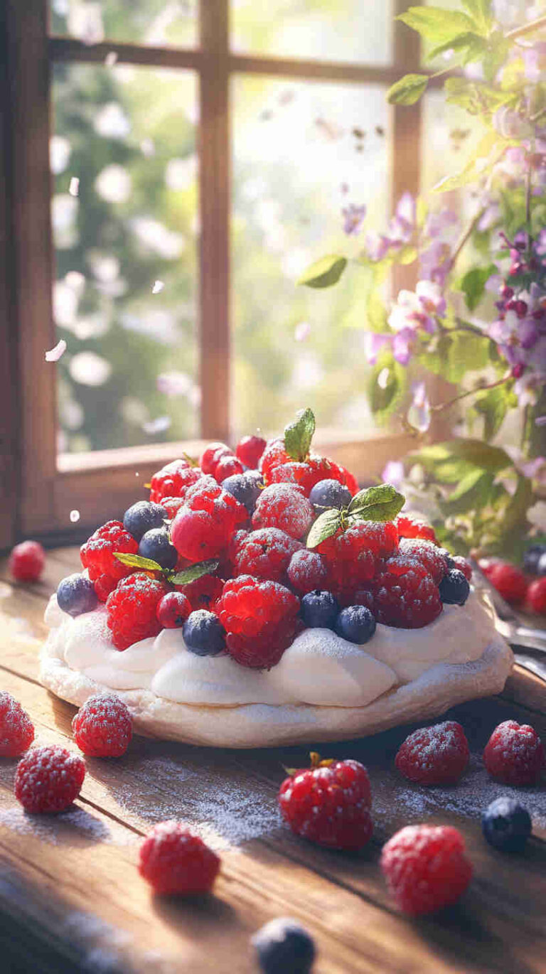 Spring Berry Pavlova